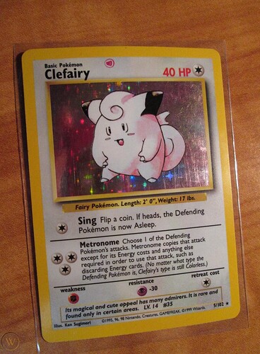 Base Set Clefairy Ink Blob Error - How Rare is it? - General - Elite Fourum