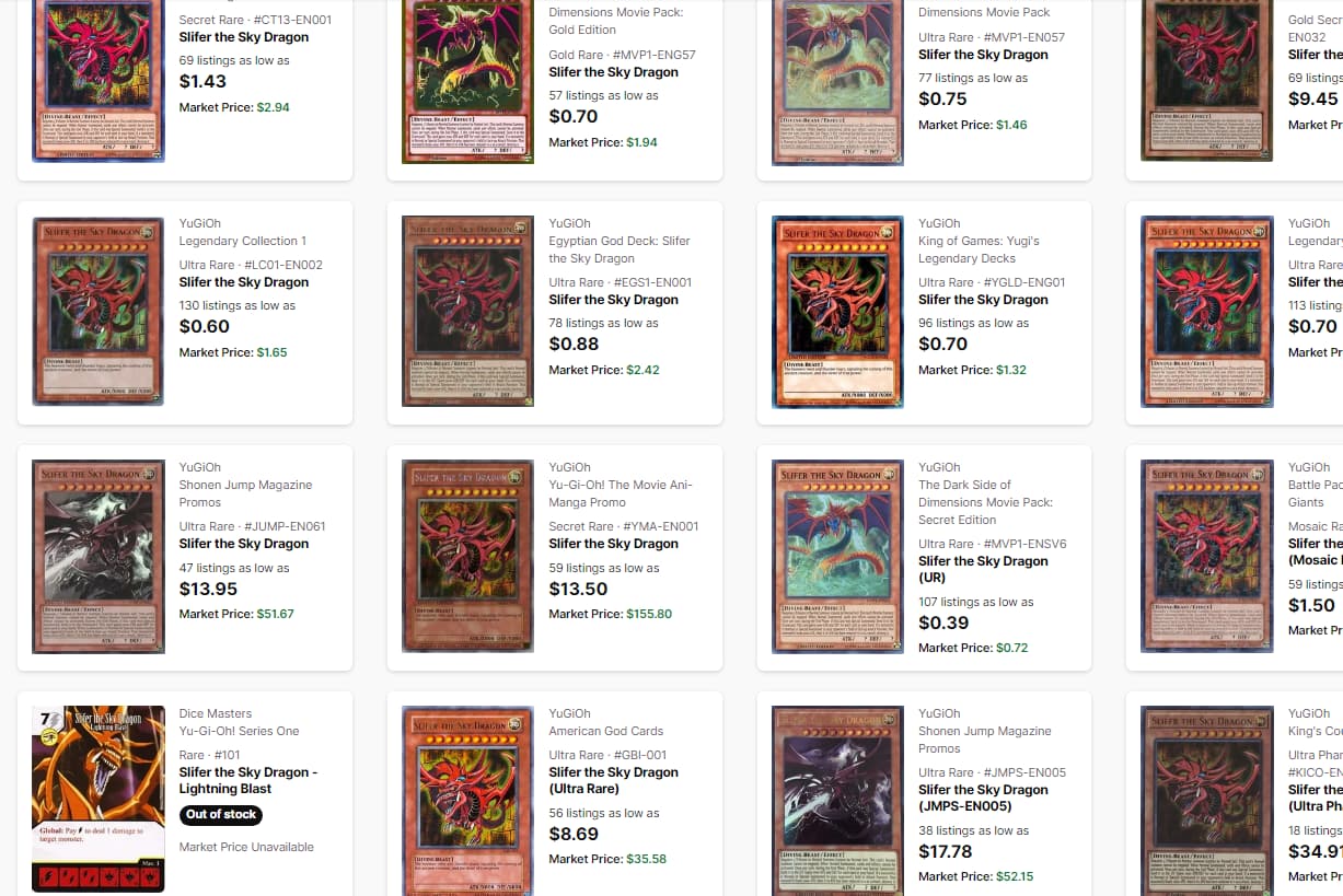 Yugioh Prices vs Pokemon Prices - Market - Elite Fourum