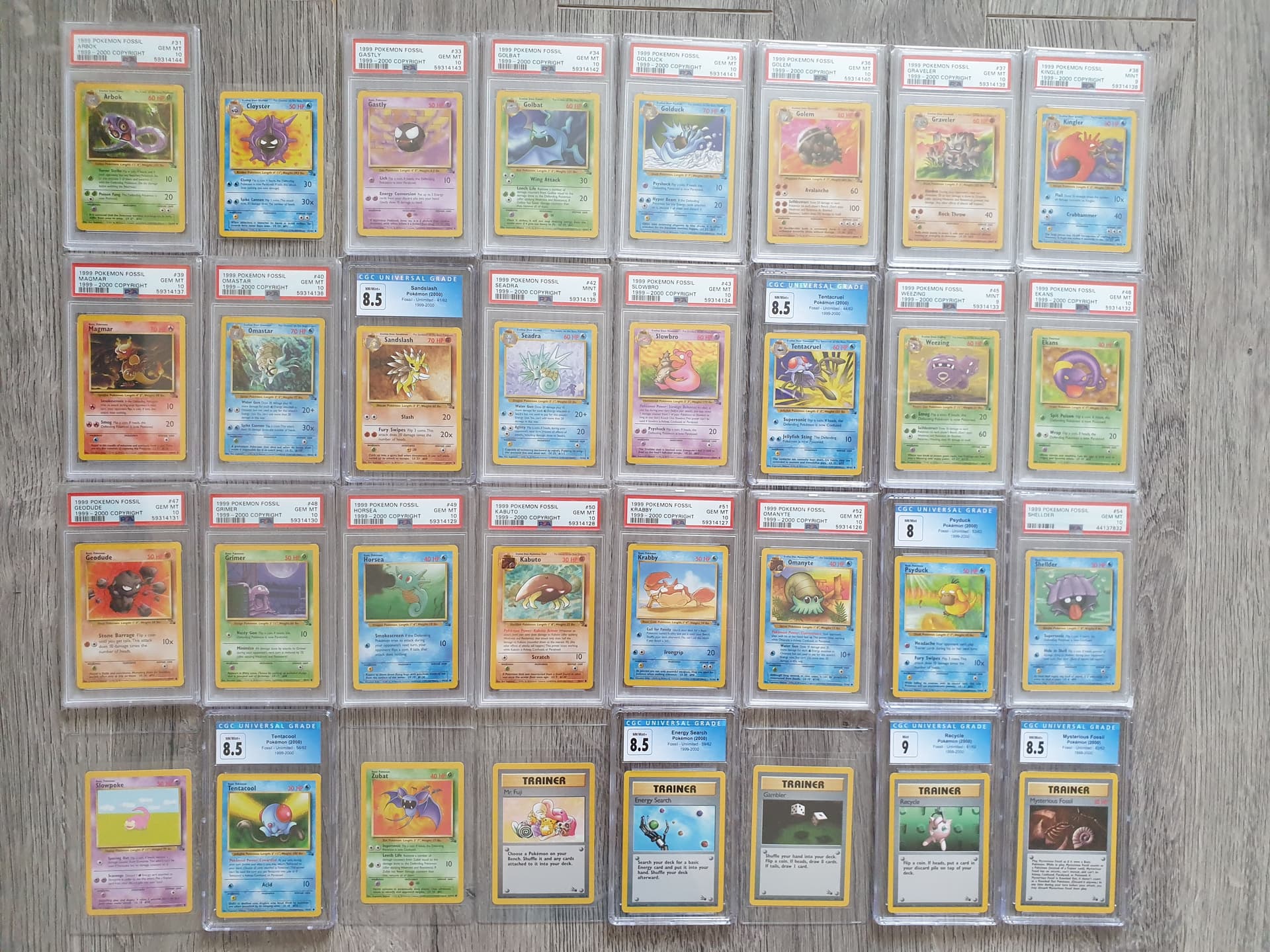 My 3rd print red logo 1999-2000 fossil pokemon collection - Collecting ...